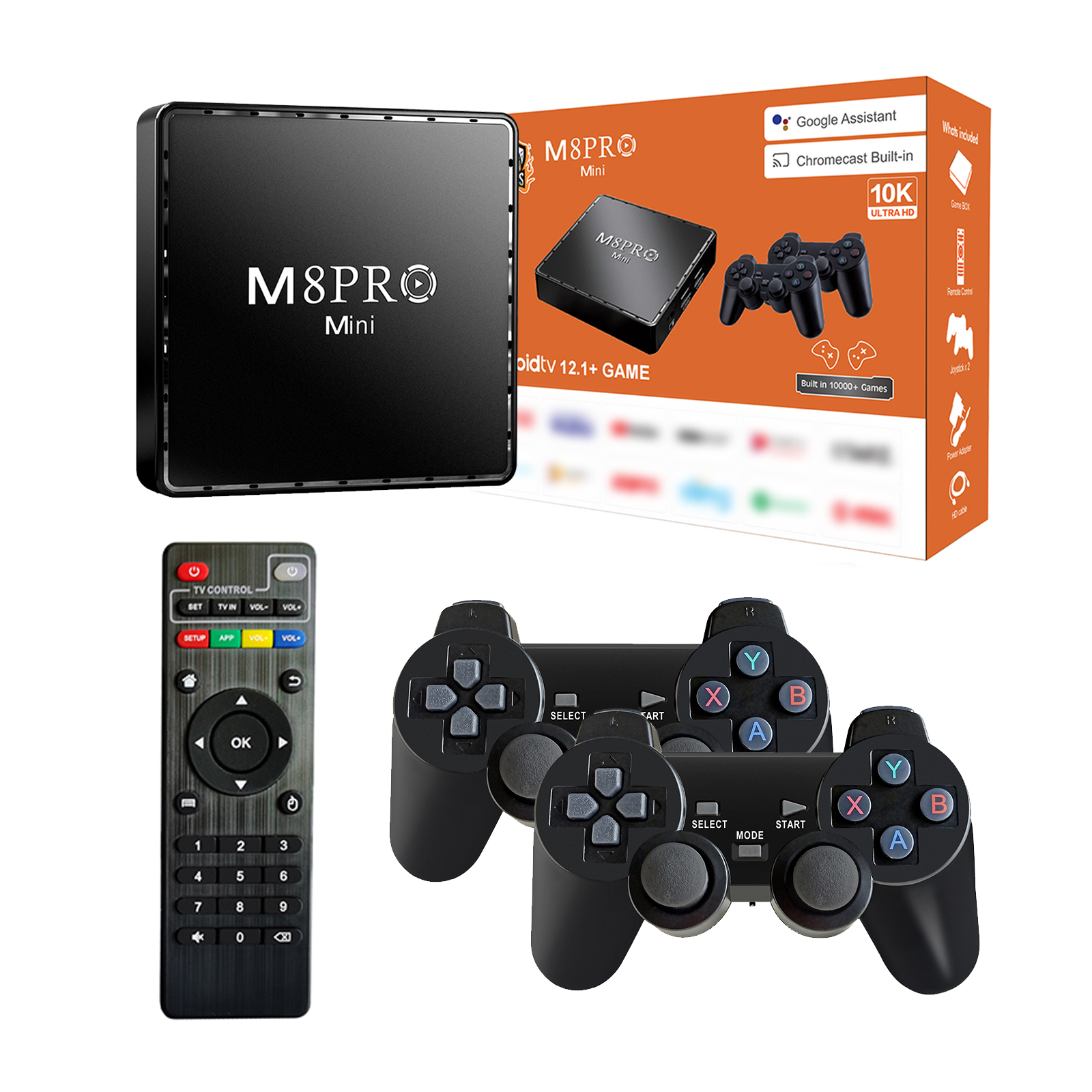 کنسول بازی و اندروید باکس مدل Retro video game M8 pro mini Wierless 2.4G HD Arcade(فروش عمده و ...