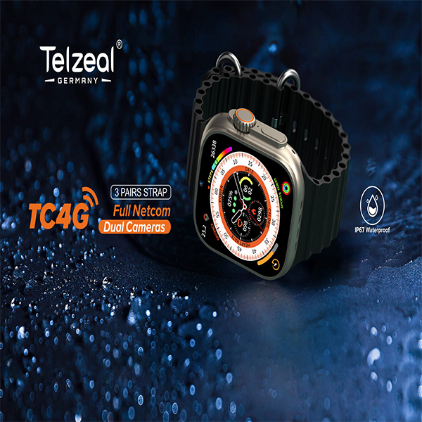 ساعت هوشمند سیم کارت خور Telzeal TC4G حافظه 64 و رم 4 گیگ( فروش عمده و تک-بدون رجستر) - دیلم شاپ