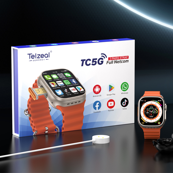 ساعت هوشمند سیم کارت خور (فروش عمده و تک)TELZEAL GERMANI TC5G - دیلم شاپ