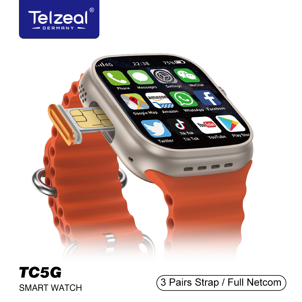 ساعت هوشمند سیم کارت خور (فروش عمده و تک)TELZEAL GERMANI TC5G - دیلم شاپ