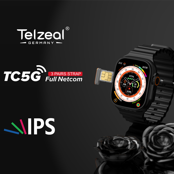 ساعت هوشمند سیم کارت خور (فروش عمده و تک)TELZEAL GERMANI TC5G - دیلم شاپ