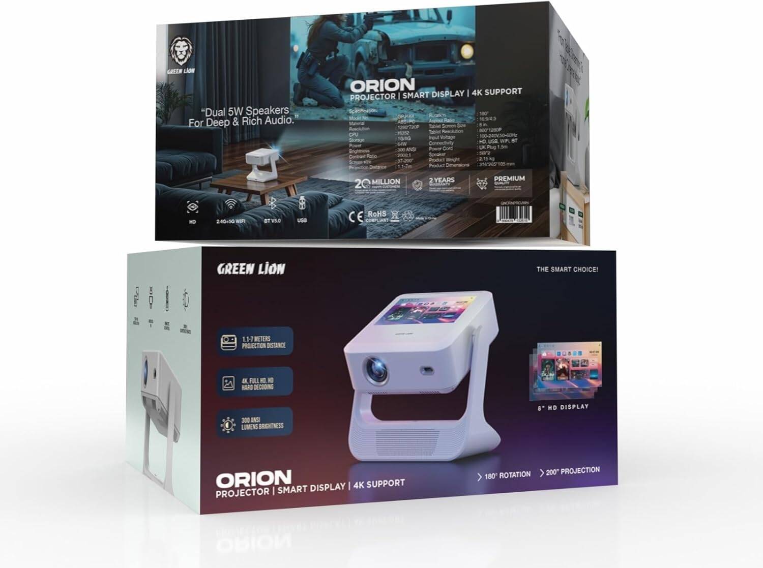 ویدئو پروژکتور قابل حمل گرین لاین مدل orion (فروش تک و عمده) - دیلم شاپ